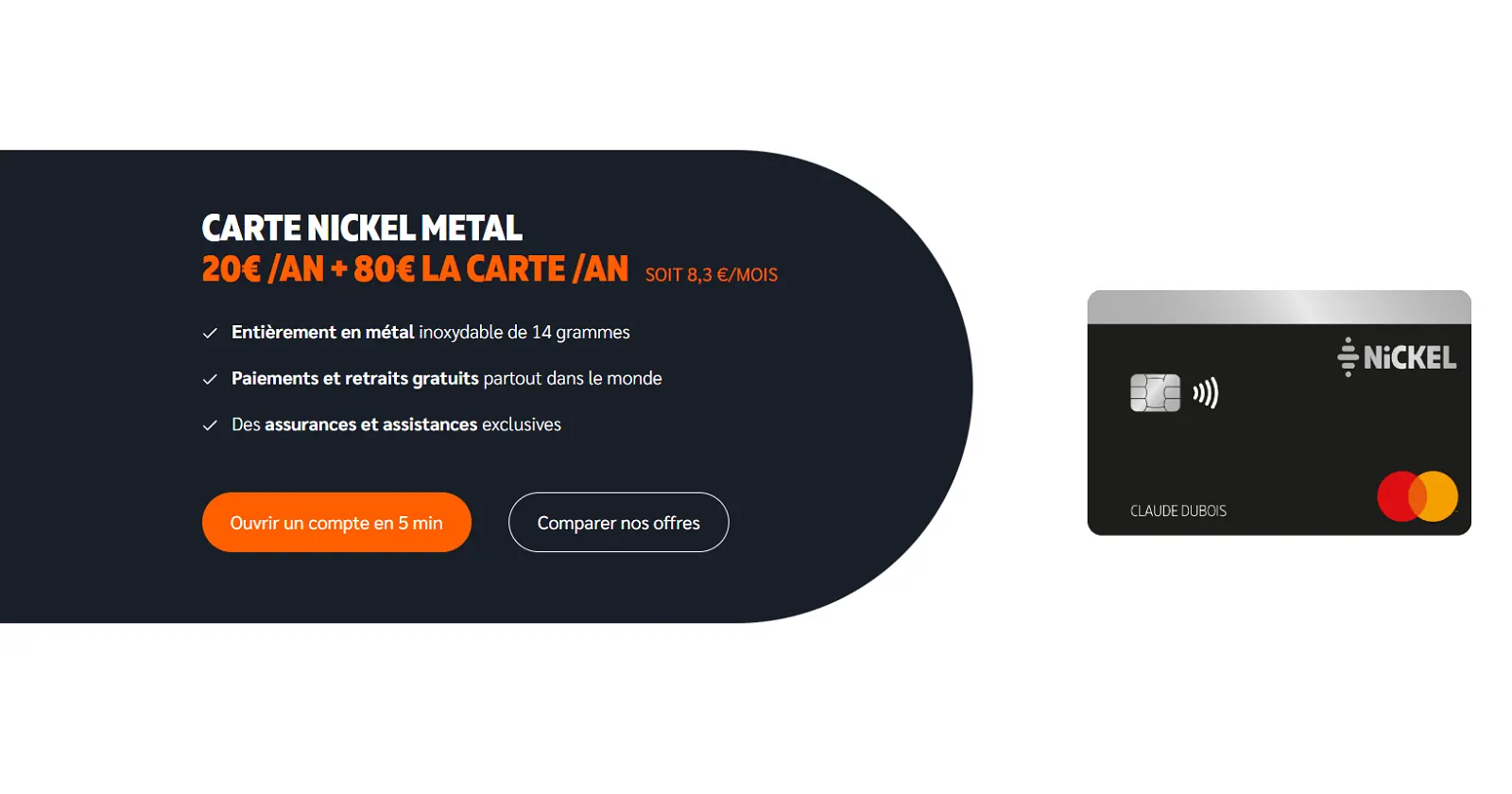 Nickel Metal - Que vaut la carte bancaire en métal de Nickel